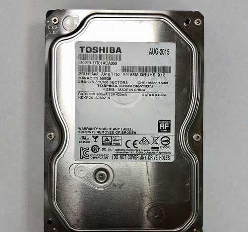 Жесткий диск Toshiba 500GB 3,5" 7200об/м