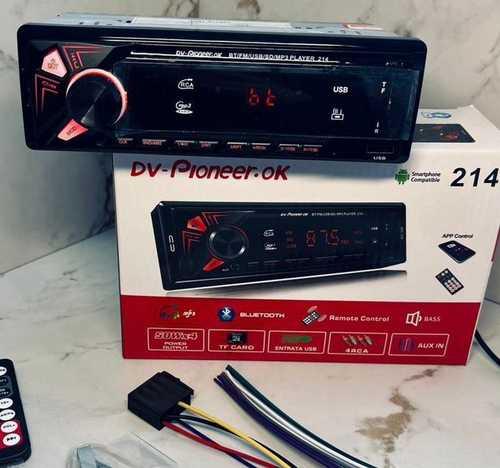 Новая Магнитола авто с Bluetooth Pioneer 214 1Din