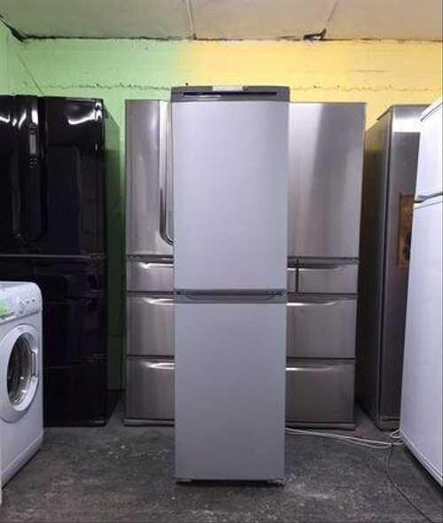Холодильник бу серый узкий низкий Бирюса