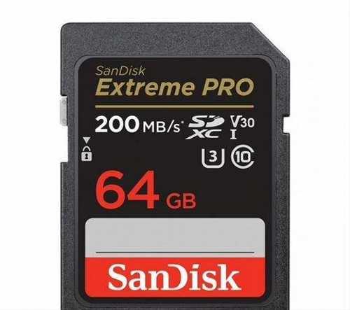 Sandisk Extreme Pro sdxc-64GB 200MB/s V30 UHS-I U