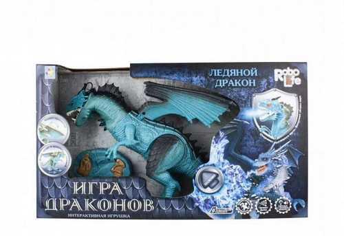 1toy игрушка интерактивный Ледяной дракон (3*аа в