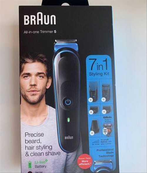 Braun машинка для головы и трммер новый 7 в 1