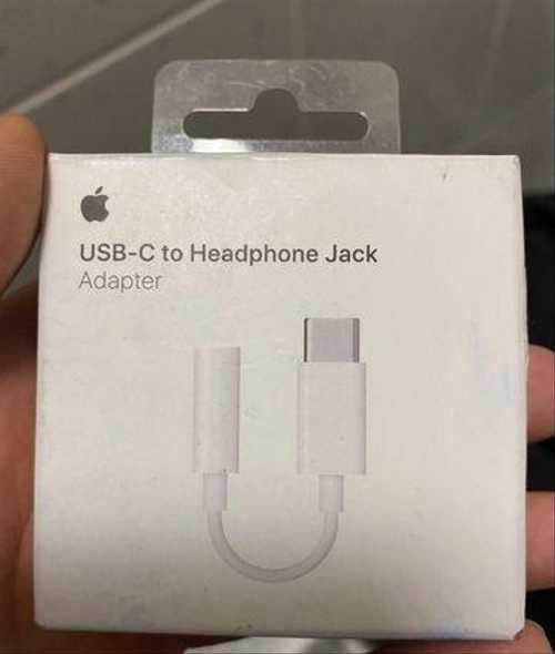 Переходник Apple USB Type-C-Mini Jack 3.5 mm White
