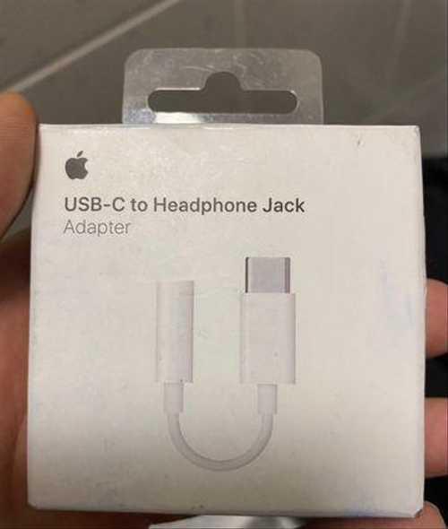 Переходник Apple USB Type-C-Mini Jack 3.5 mm White