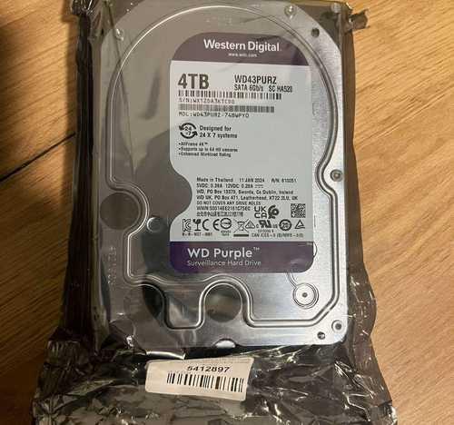 Жесткий диск 4 тб hdd wd purple