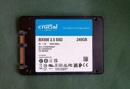 Ssd накопитель crucial bx500 240gb новый