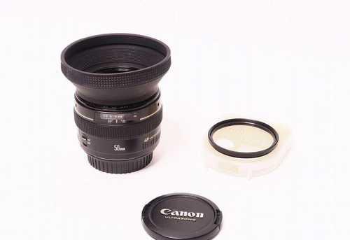 Объектив Canon EF 50mm f 1.4 USM +бленда/фильтр