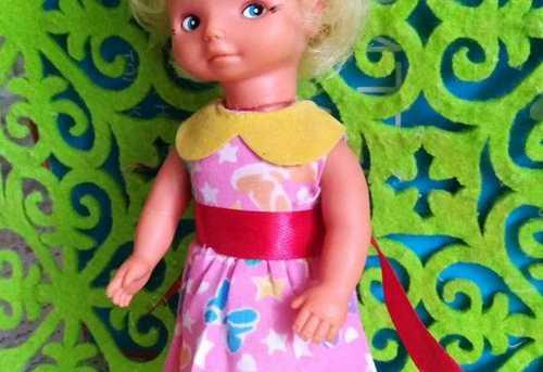 Кукла в платье ГДР Рост 19 см Винтаж времен СССР