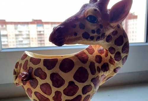Горшок для цветов керамика жираф