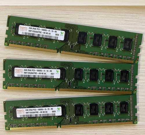 Оперативная память DDR3 Hynix 2GB 2Rx8 PC3 10600U