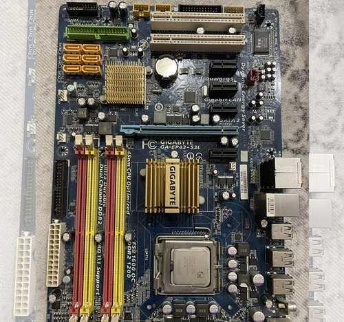 Материнская плата lga 775 ddr2 + cpu (процессор)