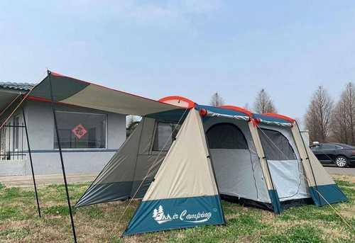 Туристическая четырёхместная палатка с тамбуром