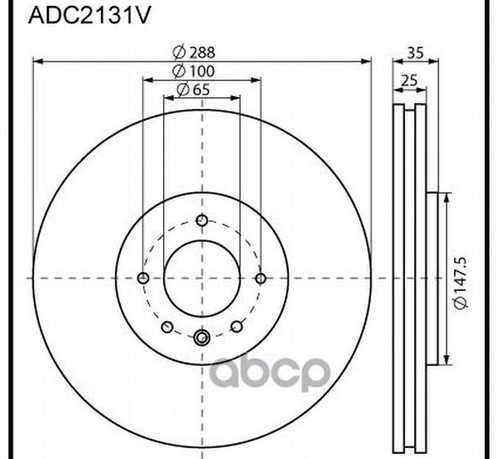 Диск тормозной перед ADC2131V allied nippon