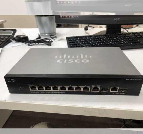 Коммутатор cisco sf302-08mp 8port управляемый