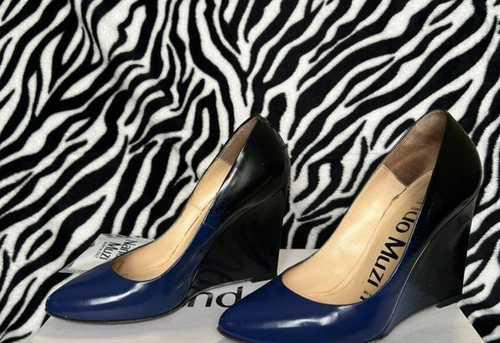 Туфли женские 36 размер nando muzi синий-черный