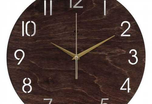 Часы настенные деревянные d35см