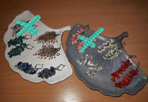 Серьги грозди разные