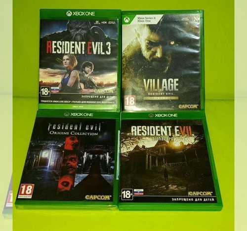 Xbox игры resident evil original, 3, 7, village