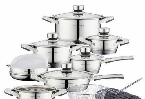 Набор посуды 19 предметов нержавеющая сталь