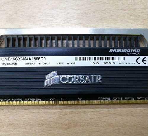 Память DDR3 Corsair Dominator Platinum 4Gb1866MHz