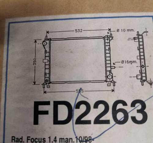 Радиатор охлаждения форд фокус1