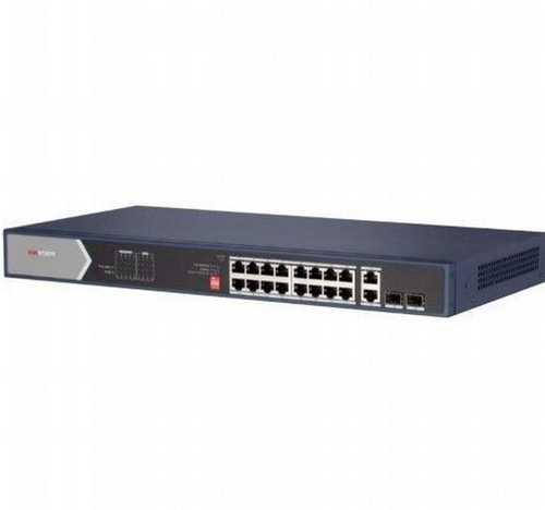 Коммутатор Hikvision DS-3E0520HP-E 18G 2SFP 12PoE 225W неуправляемый