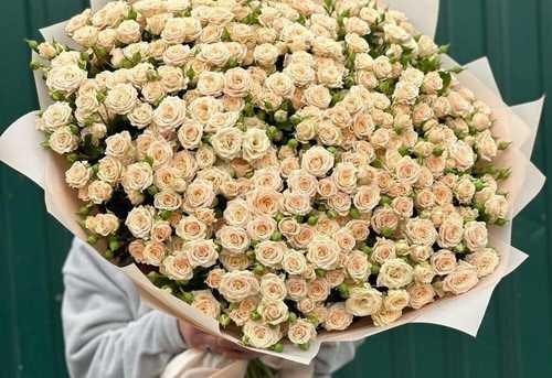 101 роза Кустовая/Кустовые розы цветы с доставкой