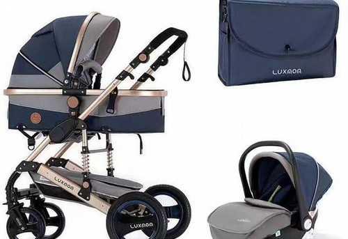 Детская коляска Luxmom 510 3в1 синий