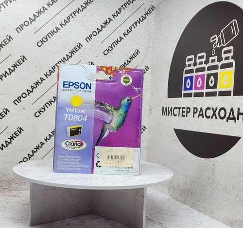 Оригинальный картридж epson T0804 yellow