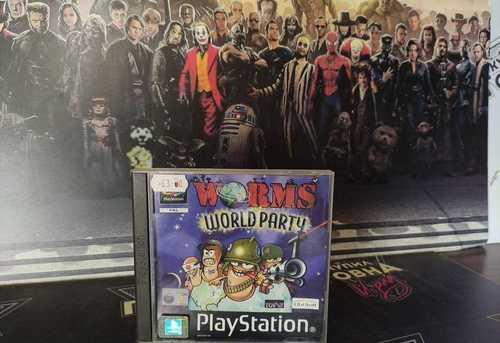 Диск Playstation 1 Worms World Party