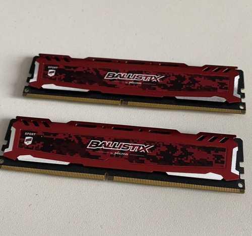 Оперативная память ddr4 crucial ballistix red