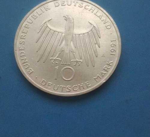 Монета 10 марок Германия
