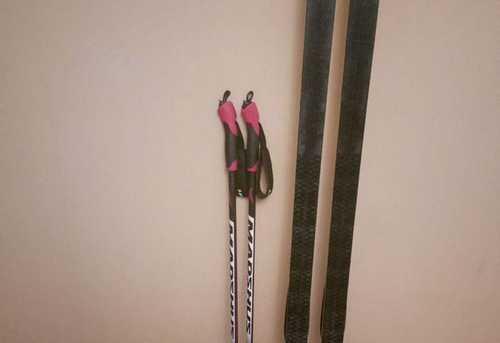 Лыжи Fischer с палками