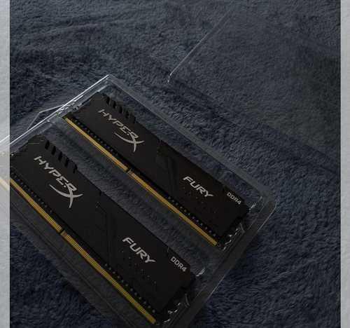 Оперативная память ddr4 16gb 2x8 2666 fury hyperX