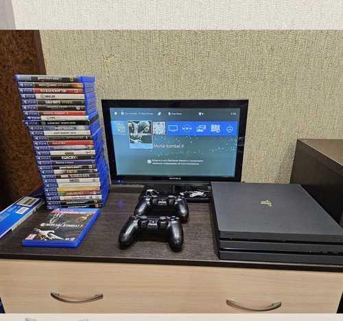Sony playstation 4 pro 1тб 2 джостика