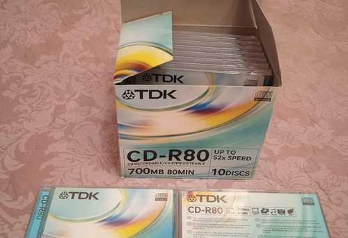 Диски для записи TDK CD-R80 52x 9 шт