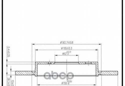 Диск торм. toyota auris, auris touring sports