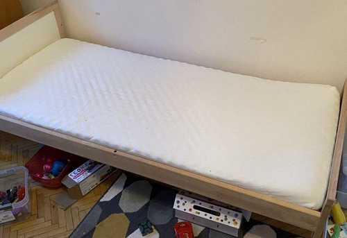 Кровать IKEA сниглар с матрасом ундерлиг