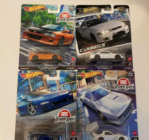 Hot wheels premium skyline, rx7, subaru