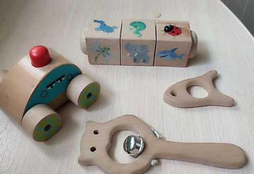 Деревянные игрушки для малышей. монтессори