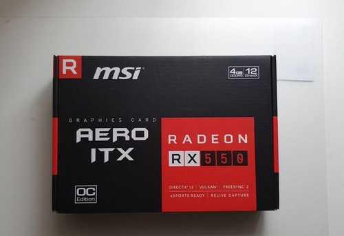 Видеокарта MSI AMD Radeon RX 550 aero ITX OC