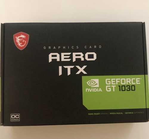 Нулевая видеокарта MSI nvidia GT 1030 aero ITX 4GB