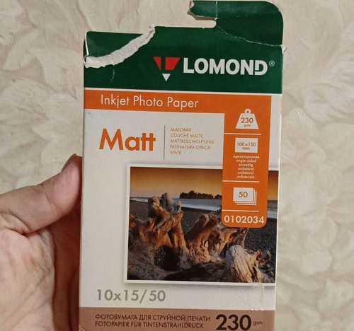 Фотобумага lomond matt 10x15