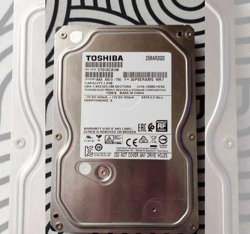 1 тб Жесткий диск Toshiba DT01 DT01ACA100