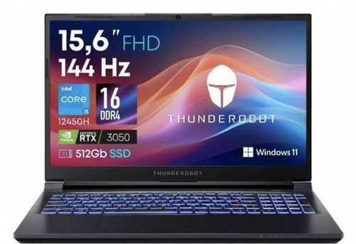 Игровой ноутбук 15.6" Thunderobot 911S Core, 512 ГБ, Core i5-12450H, RAM 16 ГБ, GeForce RTX 3050 4 ГБ
