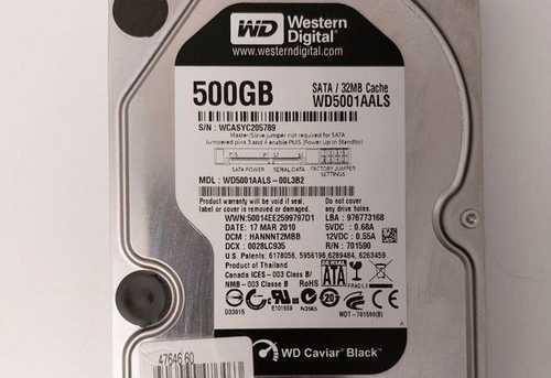 Жесткий диск Western Digital 500Gb WD5001aals