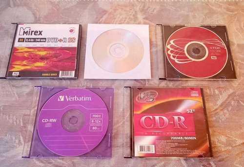 Диски для пк CD-R, CD-RW, DVD-R, DVD-RW (новые)