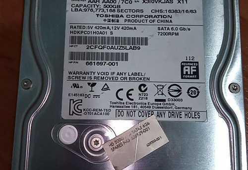 Toshiba hdd SATA 500gb