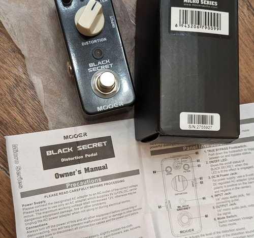Педаль для электрогитары Mooer Black Secret -RAT