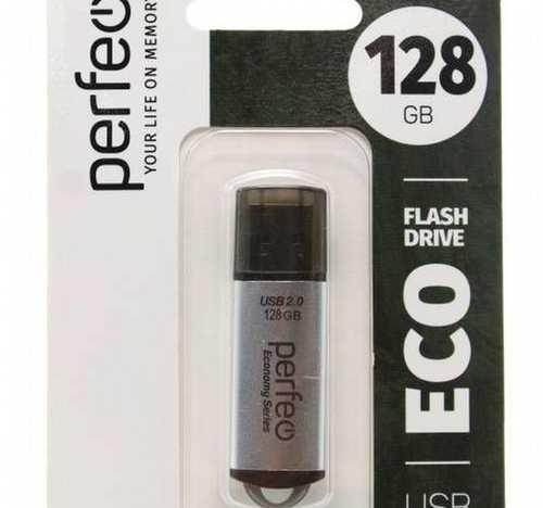 Флешка 128 гб USB Perfeo E01 Silver